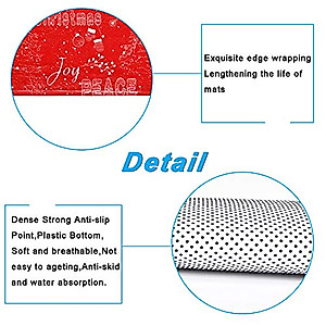 Alishomtll 4 Pcs Merry Christmas Shower Curtain Sets with Non-Slip Rugs, Toilet Lid Cover and Bath Mat, Christmas Tree Shower Curtain with 12 Hooks, Red Shower Curtain for Bathroom Decoration
