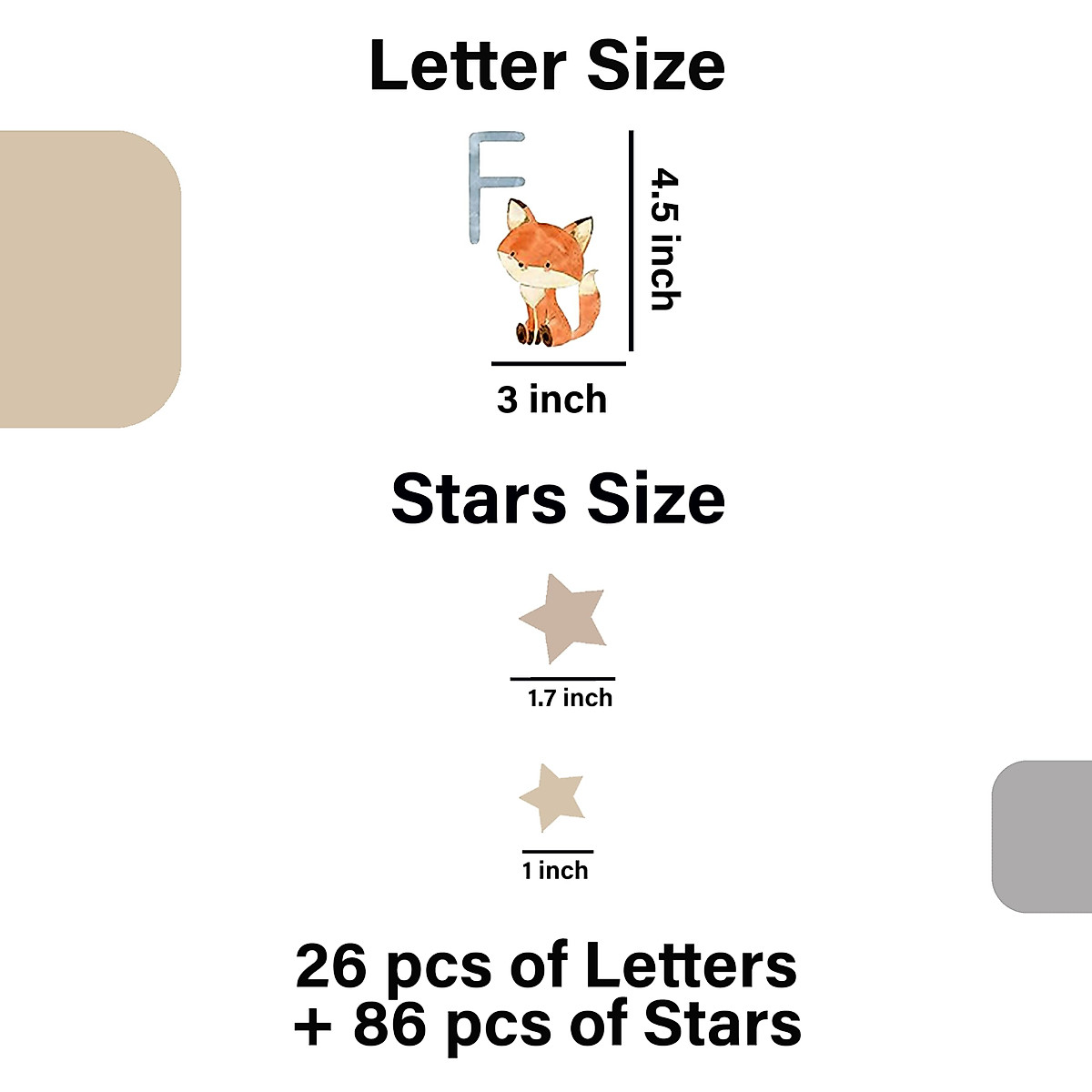 ABC Wall Stickers, Alphabet Wall Decals, Animal Alphabet Wall Decals, Classroom Wall Decals, ABC Wall Decals, Wall Stickers for Kids ABC Letters, ABC Decal for Kids Room