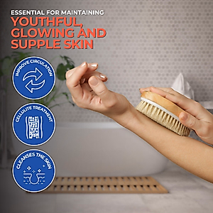 Yerba Prima Tampico Skin Brush (Pack of 2) - Natural Vegetable Fiber Bristles for Dry Skin Brushing