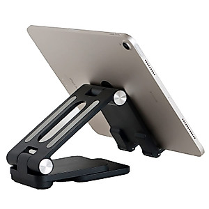Ieusew Foldable Tablet Stand, Portable Ipad Stand for Desk, Multifunctional Desktop Stand Holder for Tablet and Cell Phone.