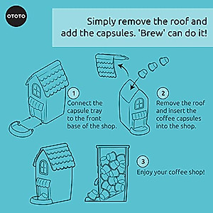 Coffee Shop Coffee Pod Holder by OTOTO - Nespresso Pods Holder, Coffee Pod Organizer for Coffee Station - Coffee Containers for Coffee Bar - Coffee Pod Storage, Coffee Pods Holder for 25 Pods