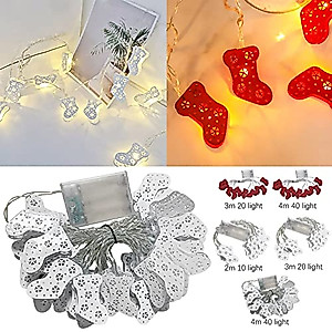 LED Silver Wire Fairy String Lights 6.56Ft 10LED Christmas String Lights Battery Box String Lights for Christmas Tree Room Bedroom Décor