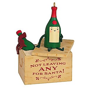 Hallmark Keepsake Christmas Ornament 2023, A Case of Christmas Cheer, Funny Wine Ornament, Wine Gifts