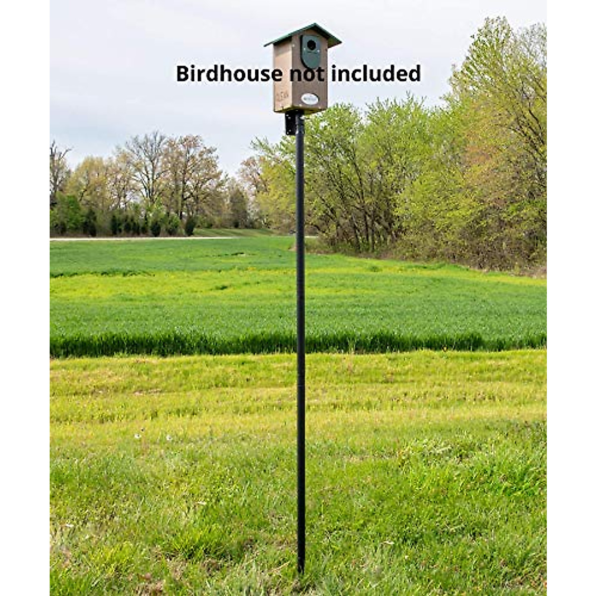 Universal Mounting Pole Kit - Great for Post-Mounted Bird Houses and Bird Feeders, Heavy Duty Pole with Threaded Connections with 12" Pole Extender