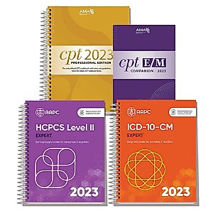AMA CPT Book, ICD-10 Code Book, HCPCS Book - 2023 Physician Bundle by AAPC