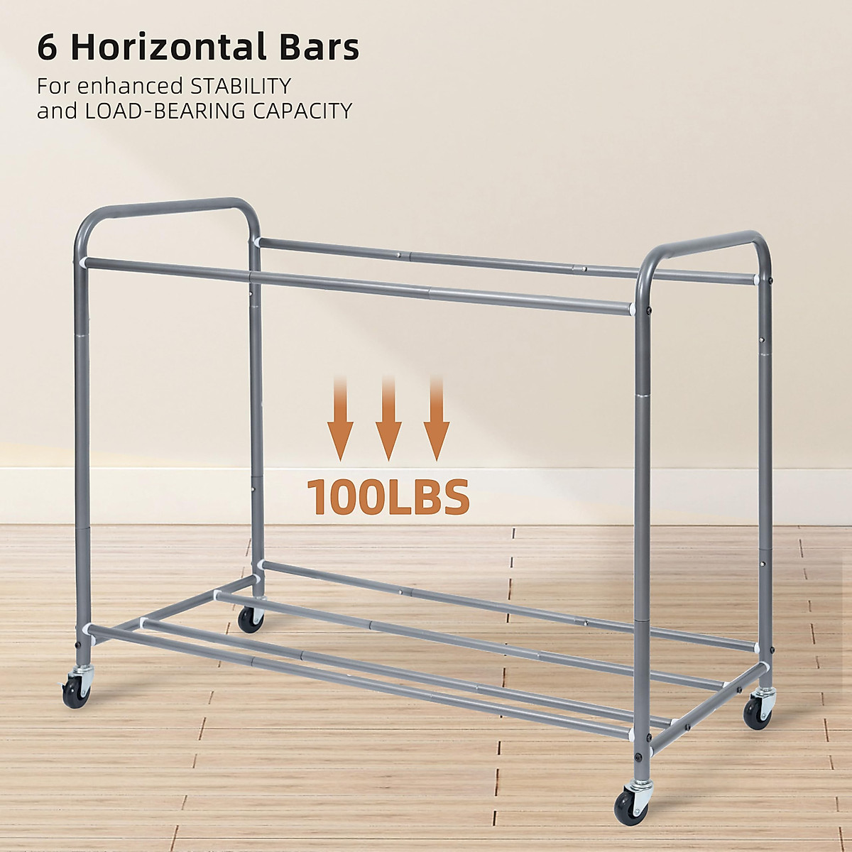 STORAGE MANIAC Laundry Sorter 4 Section, Hamper with Wheels and Removable Bags, Black