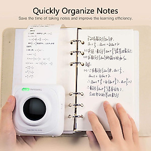 PAPERANG P1 Mini Pocket Printer BT Wireless Thermal Printer Portable Mobile Printer 200dpi for Photo Picture Receipt Memo Note Label Sticker Compatible with Android iOS Windows Mac