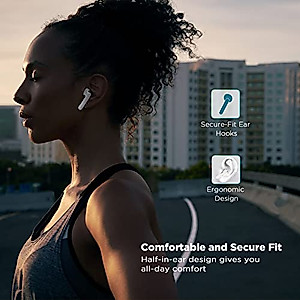 HINYCOM Wireless Earbuds, Bluetooth Headphones with Wireless Charging Case and LED Power Display Stereo Earphones with USB C, Smart Touch Control 40H Play Time Wireless Earphones for Sports and Work
