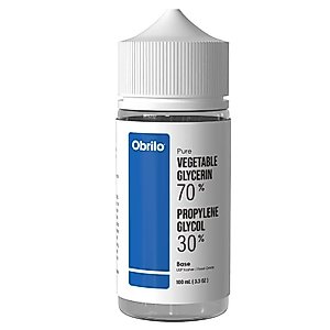 100 mL (3.3 oz.) 70/30 Blend Vegetable Glycerin (VG) & Propylene Glycol (PG), Pure USP Kosher, Food Grade, DIY