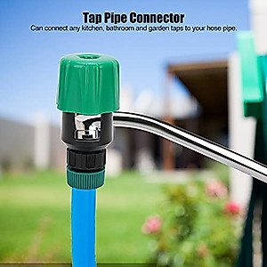 Denkerm Universal Connector Pipe Connector, Watering Hose Adapter Kitchen Pipe Connector Faucet Adapter, Watering Accessories Hose Connector, Home Kitchen for Garden for Patio(Green)