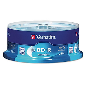 Verbatim BD-R 25GB 16X Disc Spindle, Box of 10
