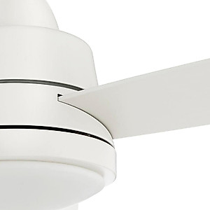 Hampton Bay Caprice 52 in. Integrated LED Indoor Matte White Ceiling Fan with Light Kit and Remote Control (SW19151R MWH)