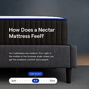 Nectar Hybrid Full Mattress 12 Inch - Medium Firm Gel Memory Foam - Steel Springs - Cooling Technology - 365-Night Trial - Forever Warranty, White