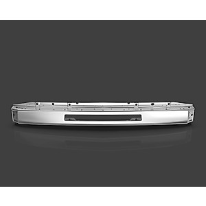 ECOTRIC Impact Bar Compatible with 2007-2013 Chevy Silverado 1500 2500 3500 Pickup Front Bumper Impact Face Bar Chrome Steel Replace For GM1002831 15941850