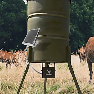 Highwild 12-Volt Solar Panel Charger for 12V Feeder Battery - Deer Feeder Outdoor Waterproof Solar Charger with Mounting Hardware