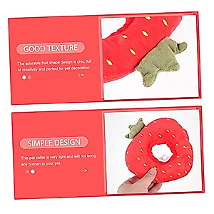 Kisangel 5pcs Cat Collar -bite Collar Donut Decor Cat Calming Collar After Surgery Cat Neck Collars Recovery Dog Collar Cat After-Surgery Collar Pet Red Portable Lint