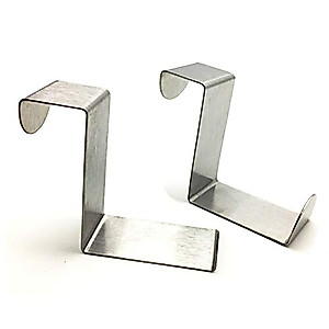 8pack Z-shaped Over Door Hangers Stainless Steel Over Door Hooks Cabinet Draw Clothes Coat Hat Towel Pants Jeans Hanger, Heavy Duty Hanging Organizer Racks for Bathroom Bedroom Kitchen Washroom Office