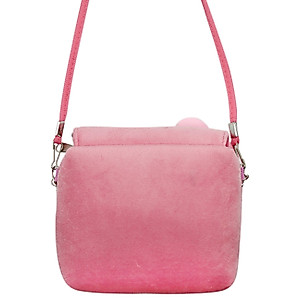 RARITYUS Little Girls Fashion Flower Crossbody Shoulder Bag Plush Handbag Mini Purse with Handle