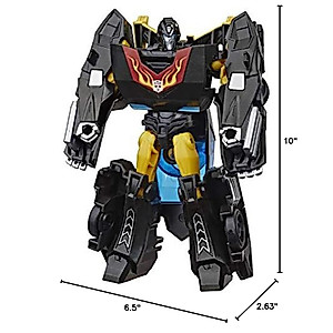 Transformers Bumblebee Cyberverse Adventures Action Attackers Warrior Class Stealth Force Hot Rod Action Figure, Fusion Flame Move, 5.4-inch