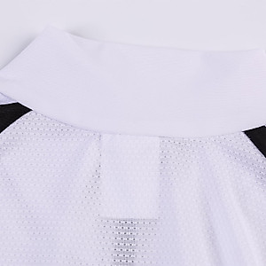 NUCKILY Women's Cycling Jersey Short Sleeve with 3 Pockets Bike Bicycle Clothing Biking Riding Shirts Cycle Wear White