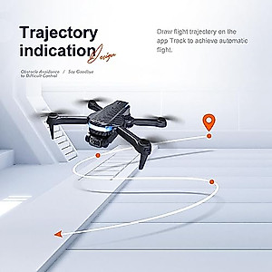 Carbon Fiber Drone with Dual Camera 360 ° Obstacle Avoidance Drone HD Aerial Photography Folding Flying Machine 4-axis Positioning Remote Control Aircraft with Headless Mode,Trajectory Flight