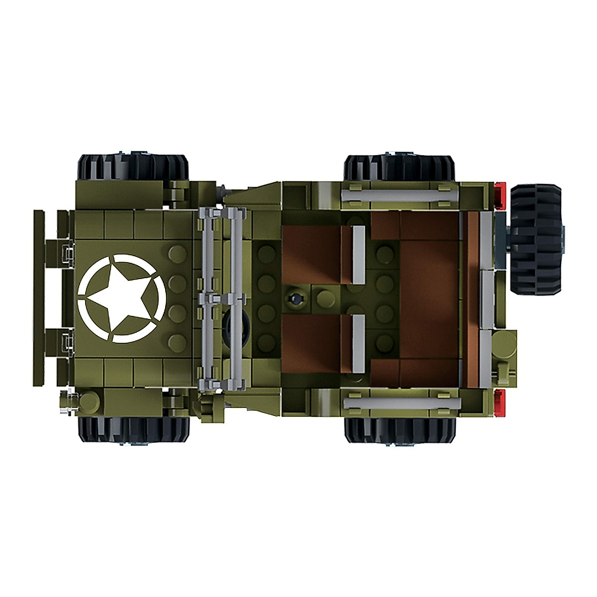 Olimond Toys Military Vehicle Building Sets Army Truck Building Kit WW2 Willys Car Model Building Toys for Kids Aged 6-12 (272 pcs)