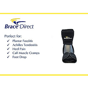 Brace Direct Night Splint (S/M) + Foot Ice Pack (S/M)- for Plantar Fasciitis Relief, Arch Support, Heel Foot Pain, Achilles Tendonitis, Drop Foot, Comfortable fit on Left or Right Foot