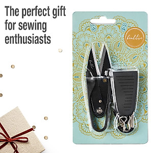 Beaditive Premium Thread Snips - Thread, Yarn, Embroidery Snipper for Sewing, Quilting, Knitting, Jewelry Making - High-Carbon Steel Blades with Protective Cap and Lanyard