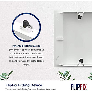 FlipFix Premium Metal Access Panel / Access Door for Drywall / Easy to Fit (6" x 6")