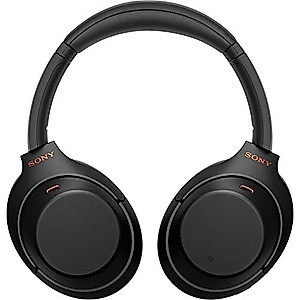 Sony WH1000XM4/B Premium Noise Cancelling Wireless Over-The-Ear Headphones with Built in Microphone Black Bundle with Deco Gear Hard Case + Pro Audio Headphone Stand + Microfiber Cleaning Cloth