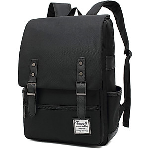 15.6 inch Laptop Backpack College School Backpacks for Women Men Work Business School Travel (Black)
