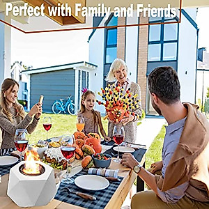 Mini Tabletop Fire Pit Alcohol Bowl-Home Decor Concrete Firepit,Small Smores Maker Fireplace,Smokeless Clean Long Burning for Indoor/Outdoor Patio Balcony,Birthday Gifts for Halloween Christmas