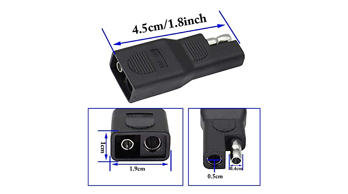 SAE to SAE Polarity Reverse Adapter 4Pack - Connects Solar & Automotive ...