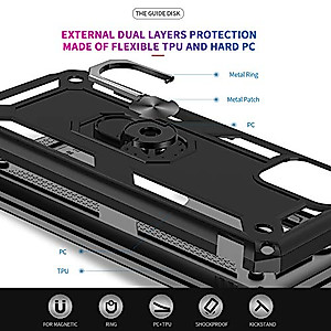 LeYi for Moto G Stylus Case, Moto G Stylus 2021 Case with 2 Tempered Glass Screen Protector, Military Grade Phone Case with Kickstand for Motorola G Stylus 2021 [Not Fit 5G/2020], Black
