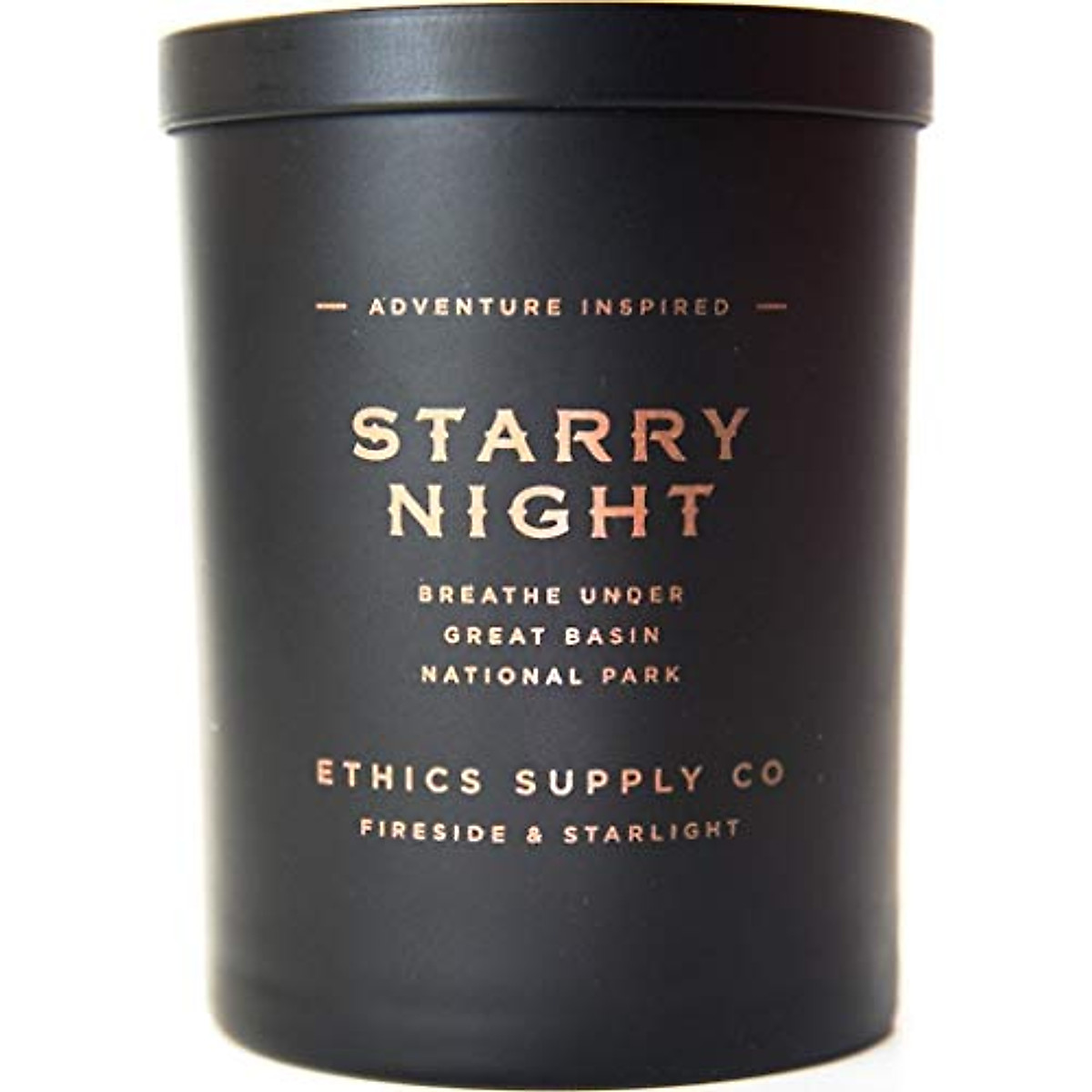 Ethics Supply Co. Starry Night Candle | 12 oz | Rich Musk, Bristlecone Pine, Sandalwood | Infused with Essential Oils & A Premium Grade of Aromatic Oils | 60 Hour Burn Time
