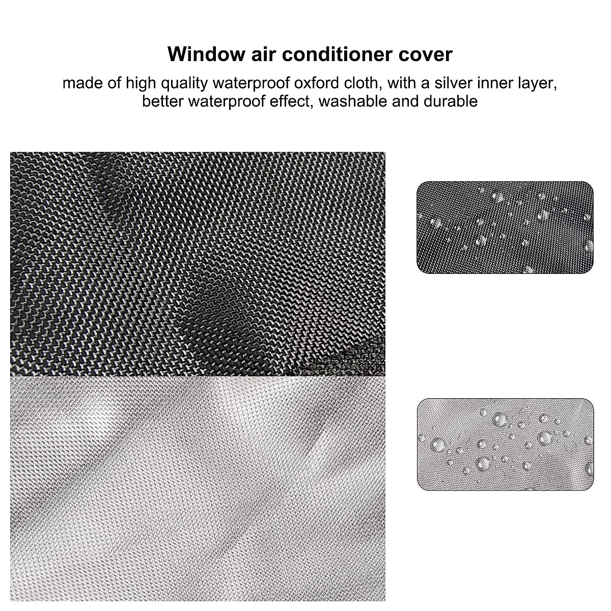 itechpanda Window Air Conditioner Cover Outdoor with Adjustable Straps, Dust-Proof and Waterproof Window AC Cover for Outside, Heavy Duty Defender (25.5Wx20.7Dx17.3H)
