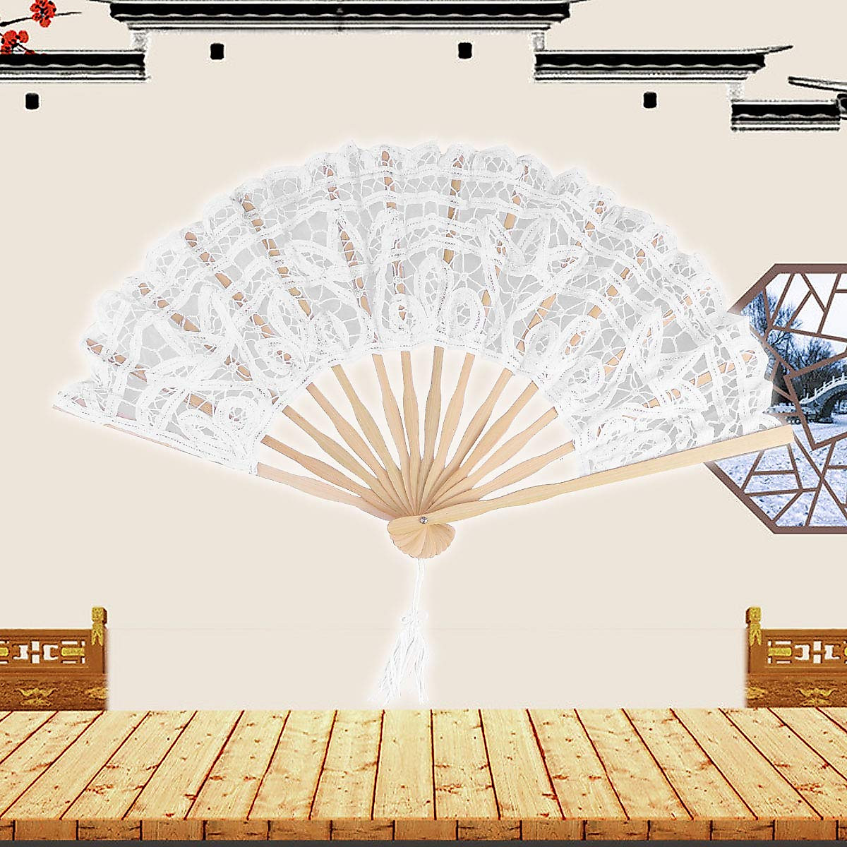 Bamboo Fan Dancing Fans Folding Fan Cotton Fan Lace Fan Hand Fans for Women