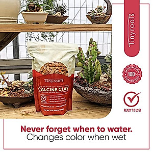 Tinyroots Clay Soil for Plants, 2.25 Quart Bag, Bonsai Tree Soil Additive, Turface Clay Holds Moisture, Provides Drainage and Aids in Root Development
