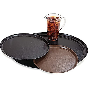 Carlisle FoodService Products 2700GR2004 Griptite 2 Oval Serving Tray, 27" x 22", Black (Pack of 6)