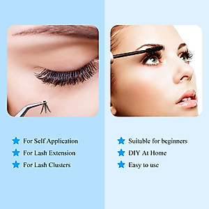 Individual Lash Glue 5ML Cluster Lash Glue Long Lasting Eyelash Glue for Self Application Lash Cluster Glue for Individual Clusters Extensions Adhesive Black Eyelash Glue