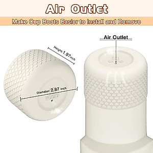 WUQID Heart Shaped Texture Silicone Boot Compatible with Stanle Quencher H2.0 & IceFlow Flip 20oz 30oz 40oz and Hydro Sport Flask 12-24oz, Anti-Slip Bottle Bottom Sleeve Cover