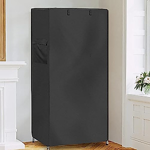 Dalema Waterproof Shelf Cover,Heavy Duty Dustproof Storage Shelving Unit Cover,Durable Steel Organizer Wire Rack Cover,Shelf Display Rack Protective Cover with Zipper.(Black,Fits 32x16x62 Shelf)