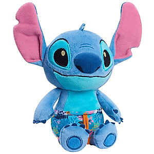 Disney’s Lilo & Stitch 7.5 Inch Stitch Plushie Stuffed Animal, Topical Theme, Alien, Kids Toys for Ages 2 Up by Just Play