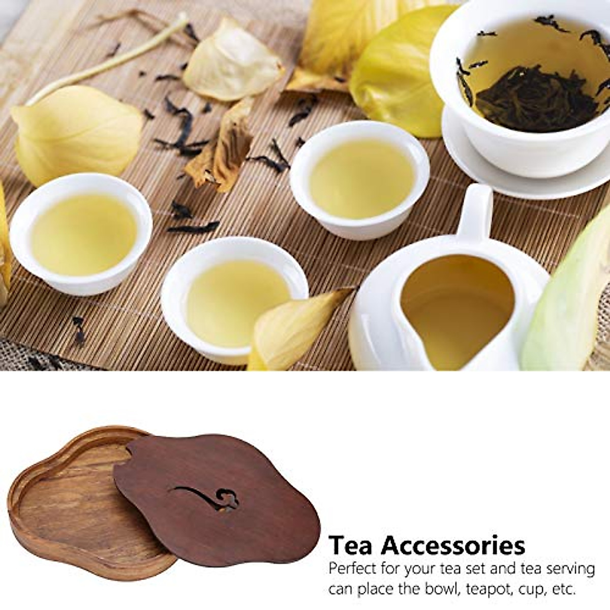 Natural Bamboo Tea Tray Chinese Style Teaboard Serving Tray Box for Kungfu Tea Set Tearoom Supplies