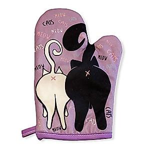 Crazy Cat Lady Funny Pet Kitten Kitty Animal Lover Graphic Kitchen Accessories Funny Graphic Kitchenwear Funny Cat Novelty Cookware Purple Oven Mitt