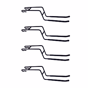 Proslat 63024 ProRack Double Side Hook Accessory Pack (4 Pack), Black, 6"