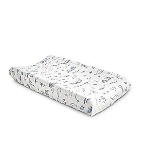Pehr Life Aquatic Change Pad Cover, Marine Blue, Multicolor