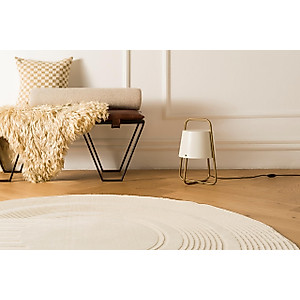 Revival Rugs Maru 8'x8' Washable Area Rug for Living Room Bedroom - 100% Recycled Oeko-TEX Certified, Medium Pile, Beige