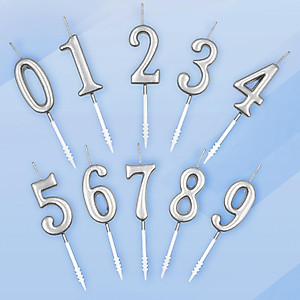 23rd & 32nd Birthday Candles, Silver Number 23 32 Candle for Cake, Happy Birthday Cake Topper Decoration for Birthday Anniversary Celebration Party Supplies