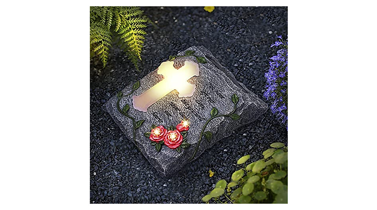 Memorial Solar Cross Light for Gardens & Graves - Waterproof & Elegant
